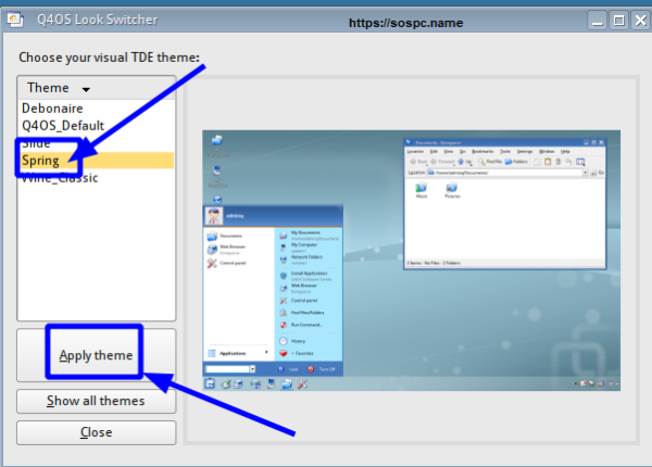 Donner le look Windows XP à la distribution Linux Q4OS, par Didier. - SOSPC