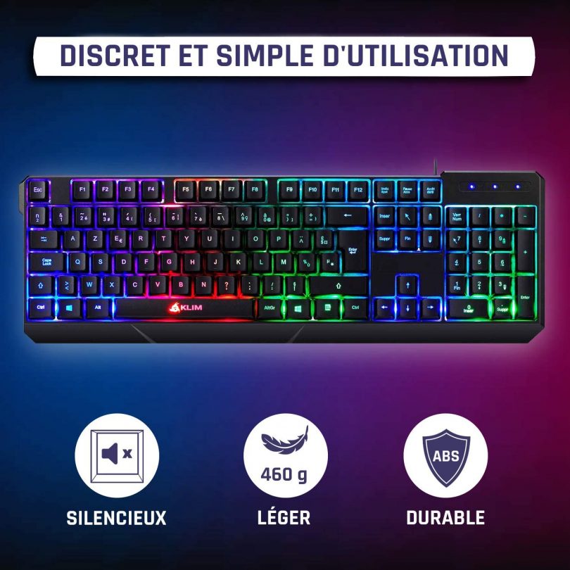 Un clavier de marque KLIM rétroéclairé en test - SOSPC